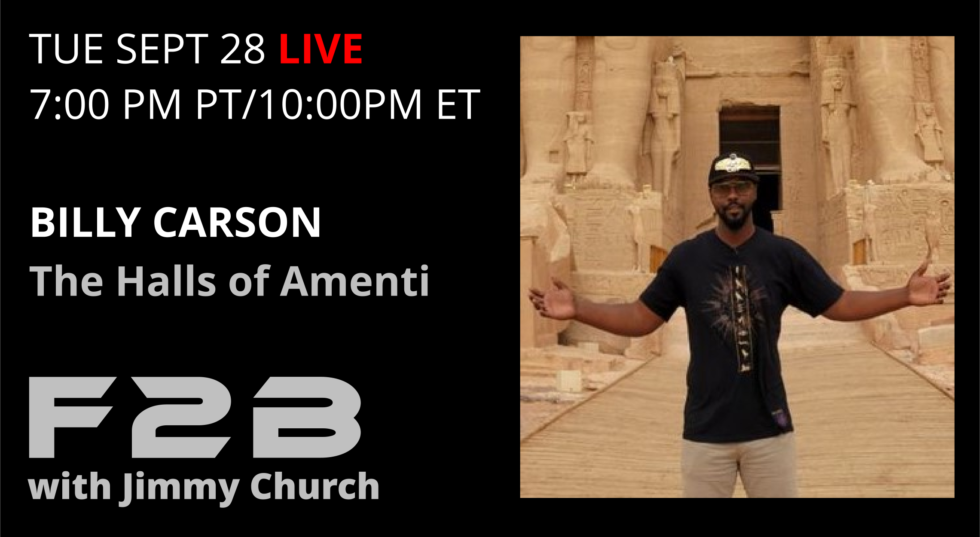 Fade To Black - Billy Carson - September 28th - Jimmy Church Radio